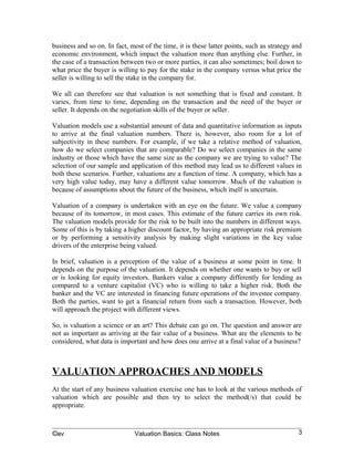 Valuation Basics | PDF