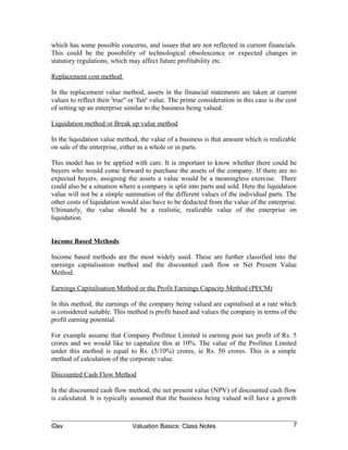 Valuation Basics | PDF