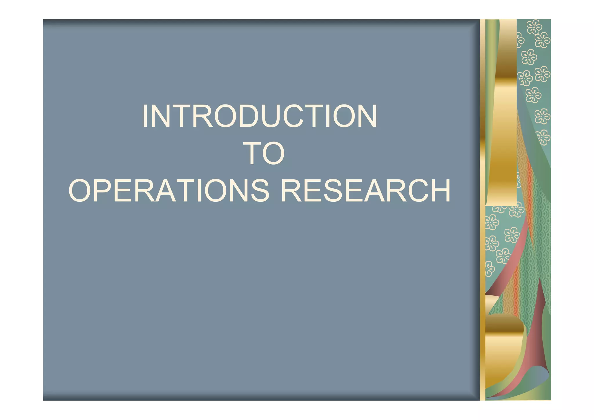 Introduction to Operations Research | PDF | Business | Business and Finance