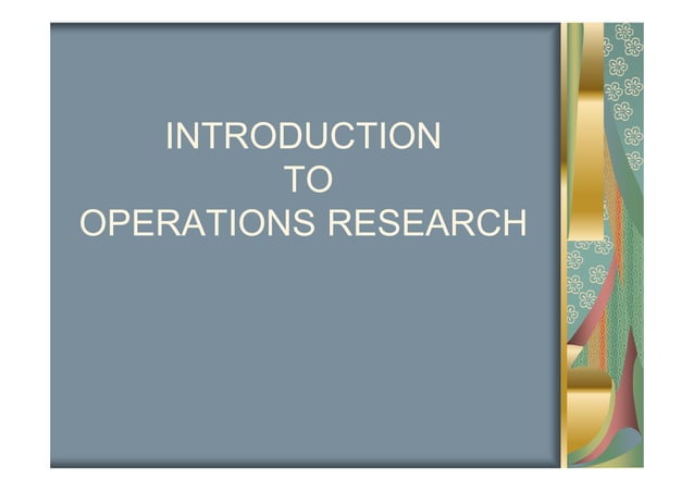Introduction to Operations Research | PDF | Business | Business and Finance