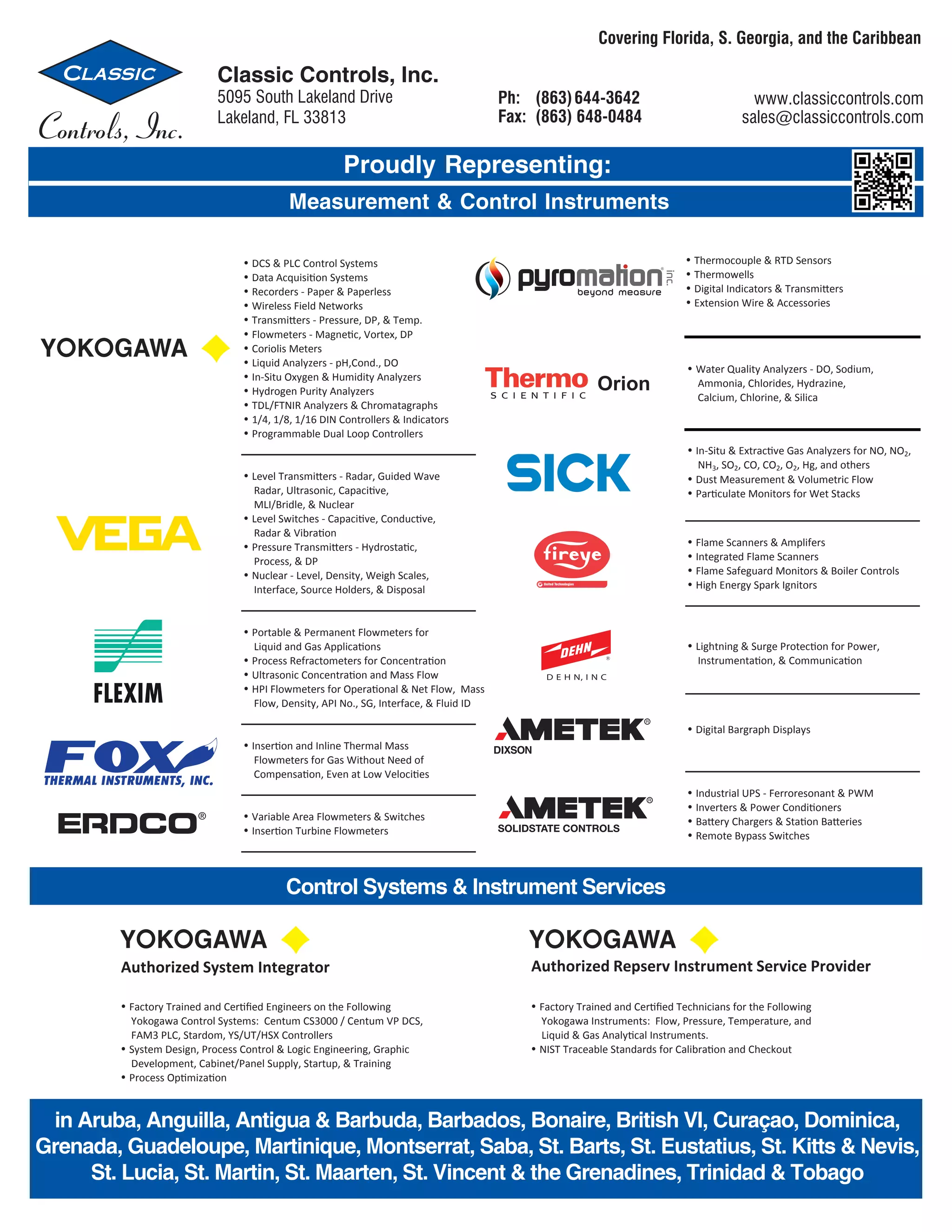 Classic Controls Caribbean South Linecard | PDF