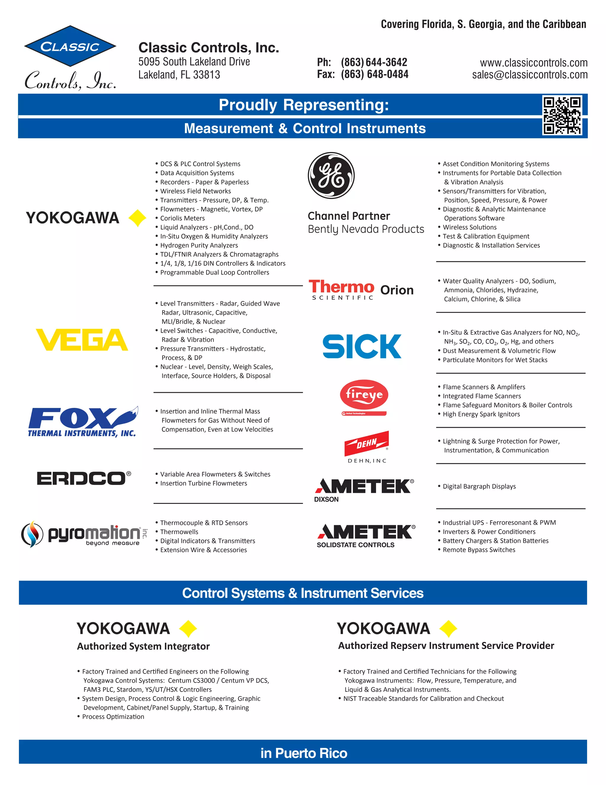 Classic Controls Puerto Rico Linecard | PDF