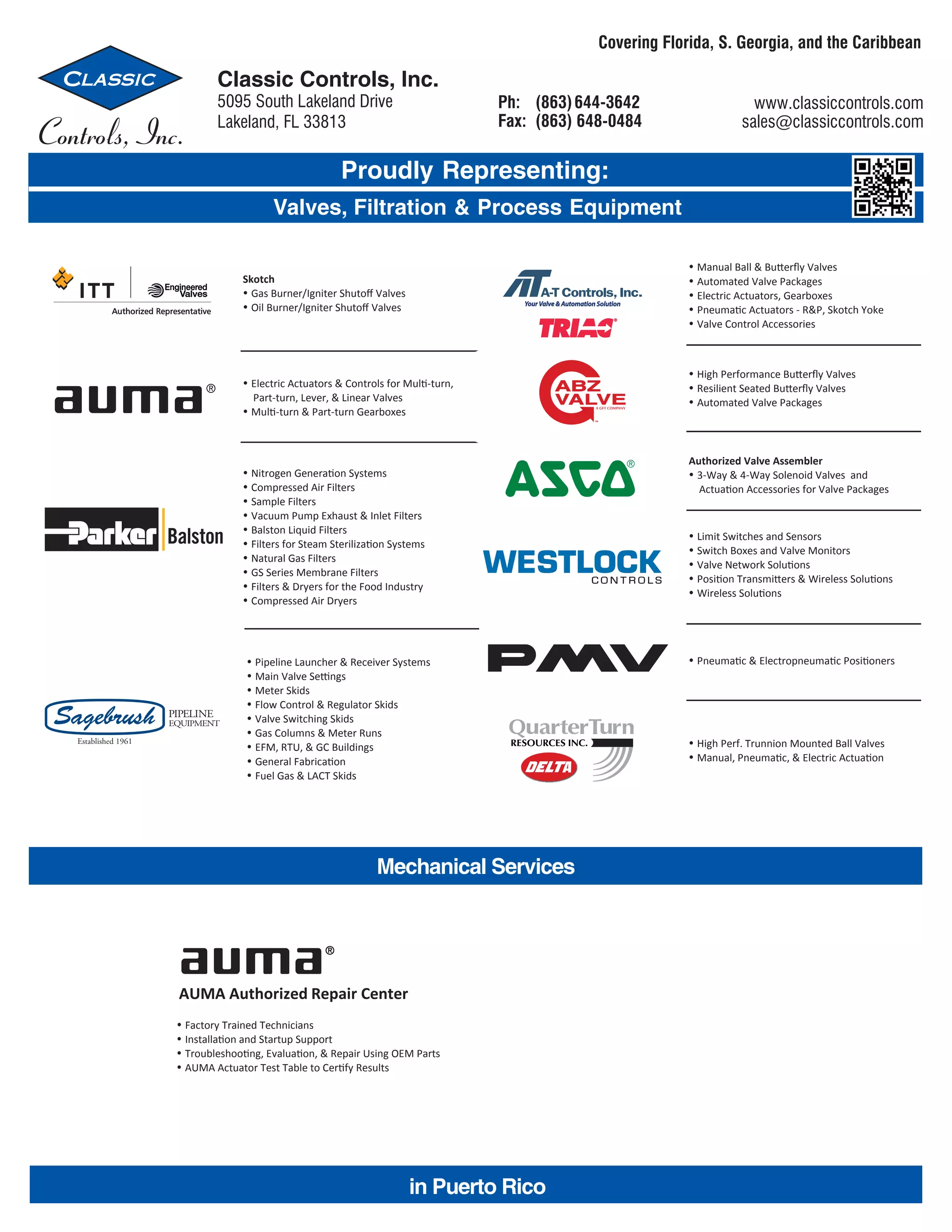 Classic Controls Puerto Rico Linecard | PDF