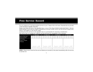 ROYAL ENFIELD OWNER MANUAL Classic 350 | PDF