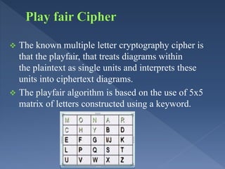 Network Security-UNIT -II(Classical Encription) -Sridevi.M-II-M.Sc.,Computer Science | PDF