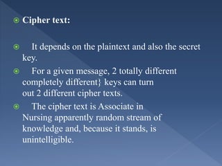 Network Security-UNIT -II(Classical Encription) -Sridevi.M-II-M.Sc ...