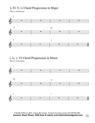 Classical Guitar Chord Progressions