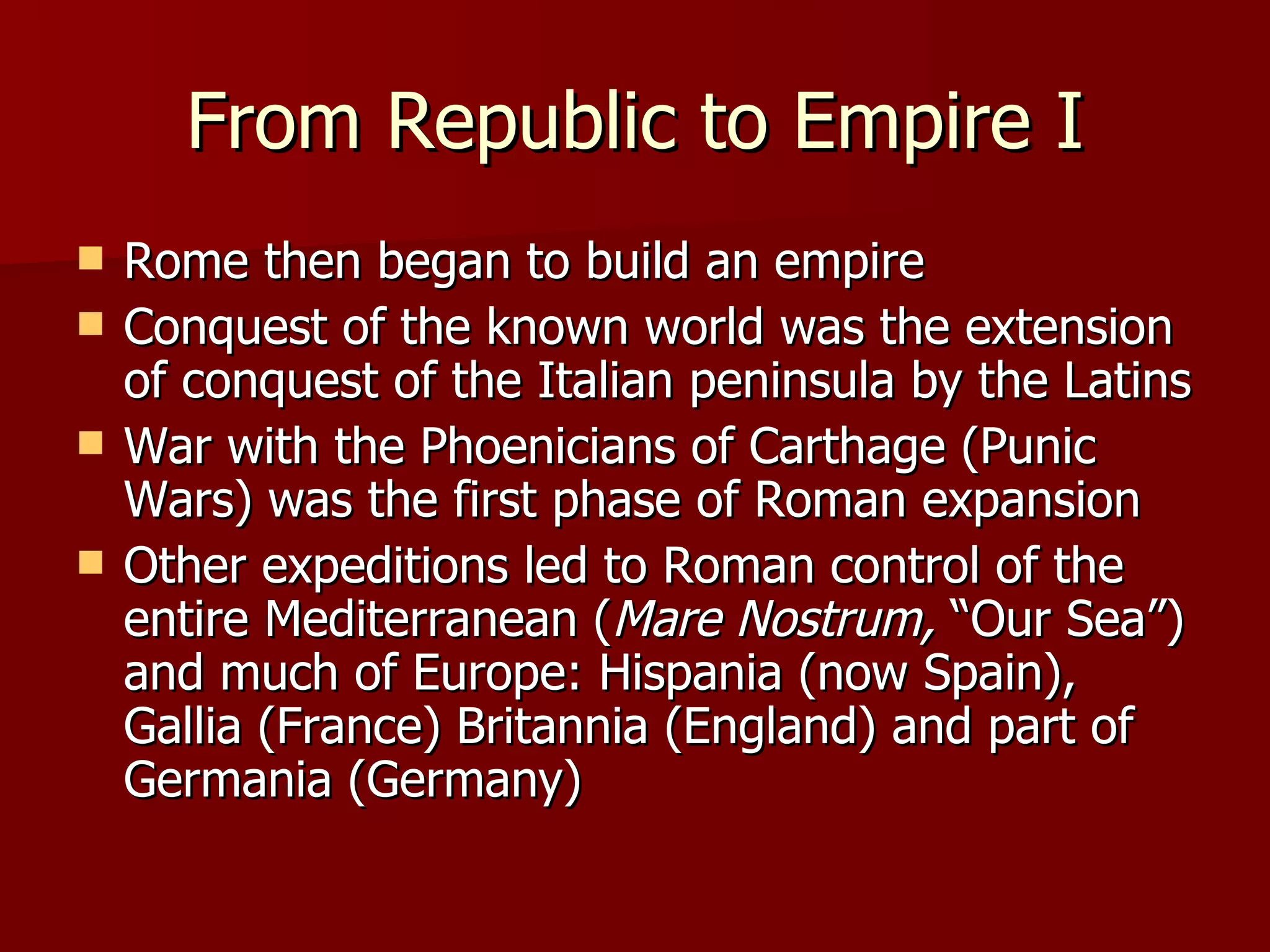 Rome: Republic and Empire | PPT