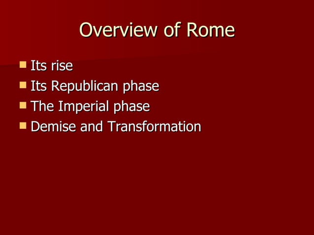 Rome: Republic and Empire | PPT