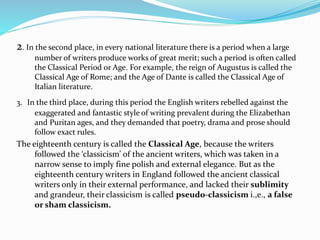 Classical age in English Literature | PPTX