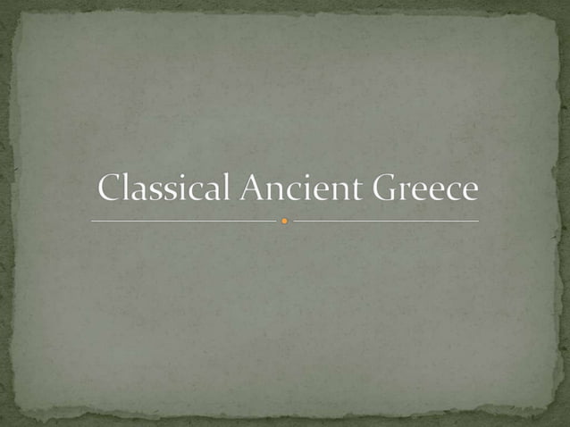 Classical ancient greece | PPT
