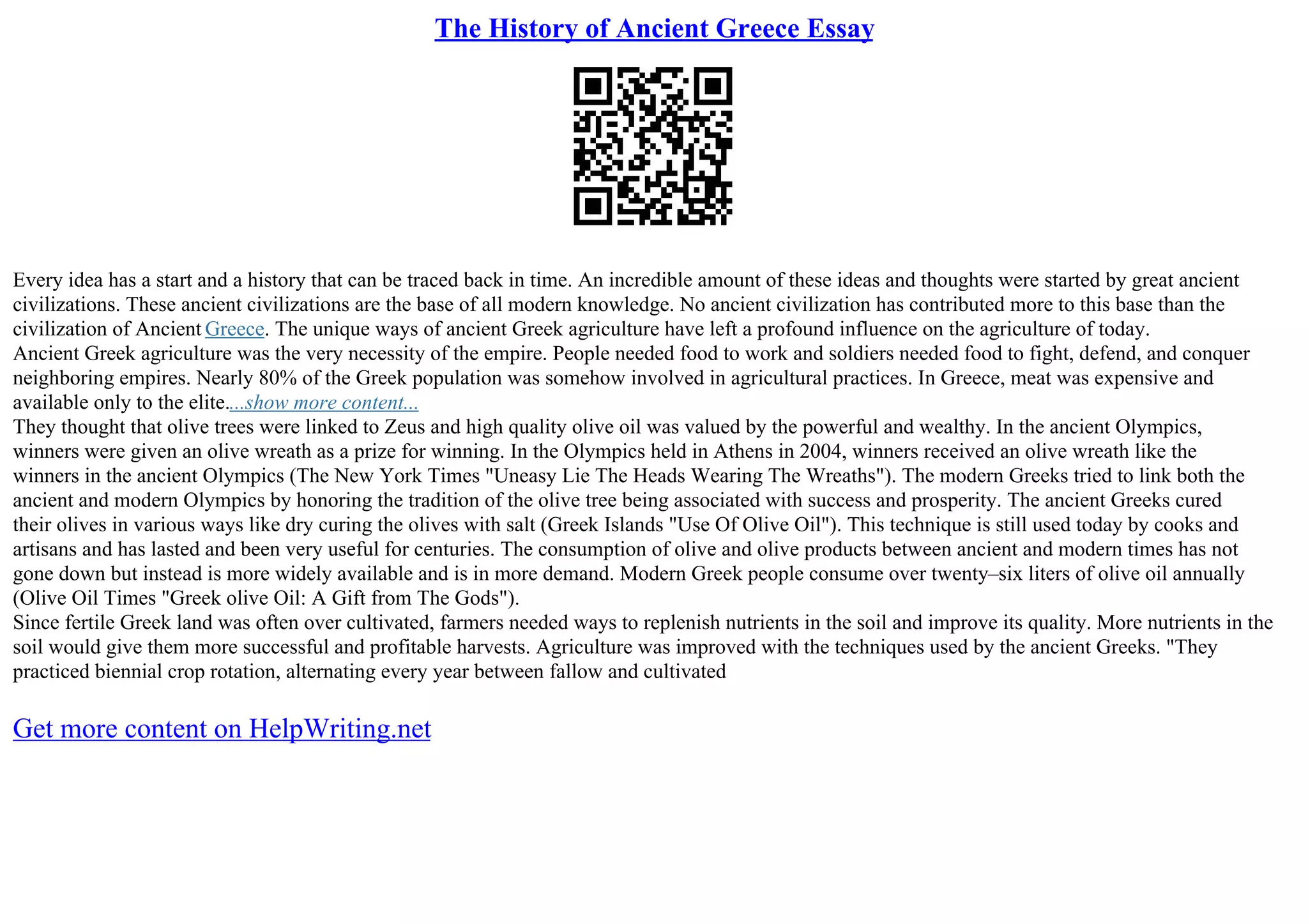 Classical Ancient Greece Essay Examples | PPT