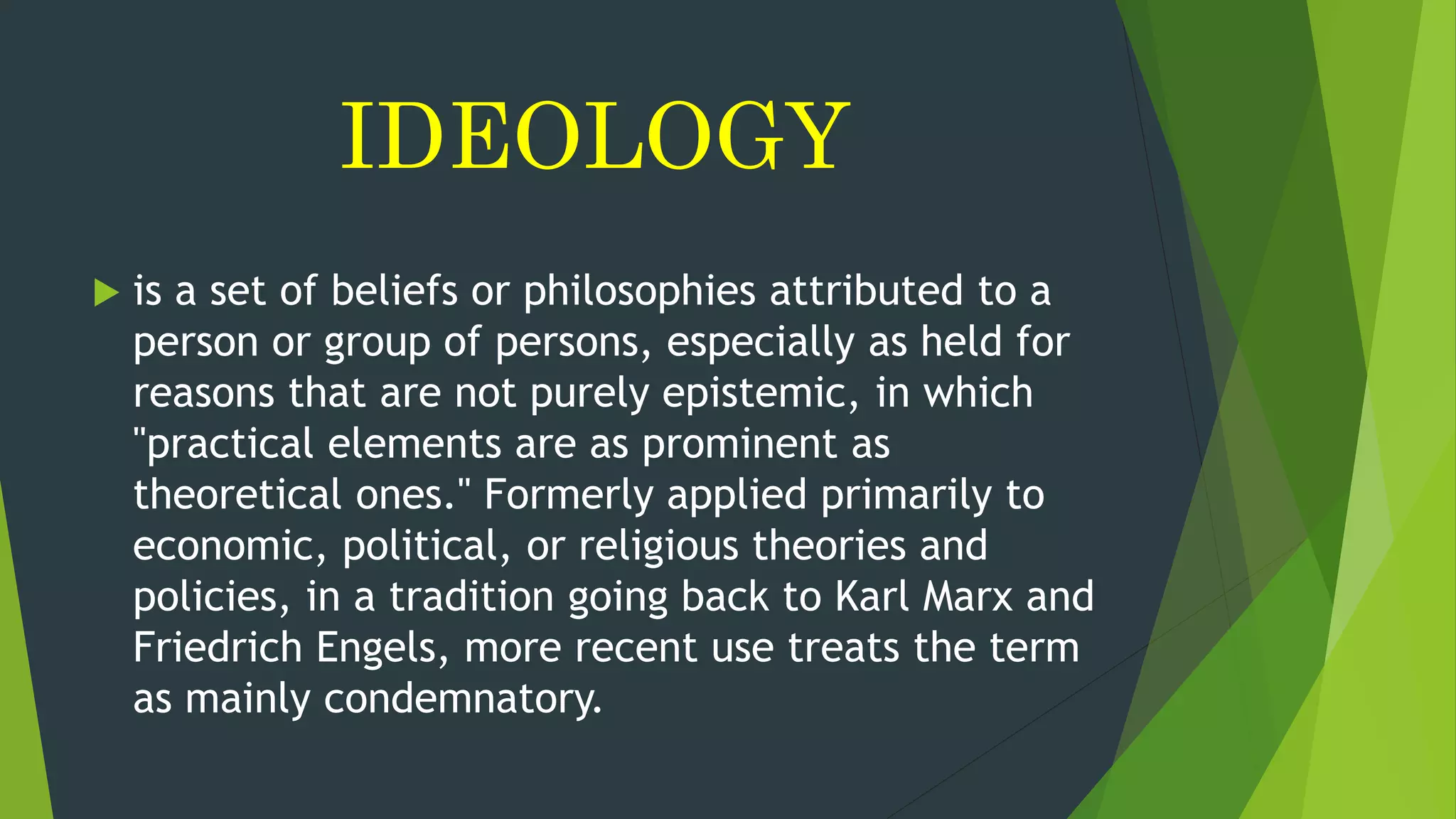 Classical and Modern ideology | PPTX