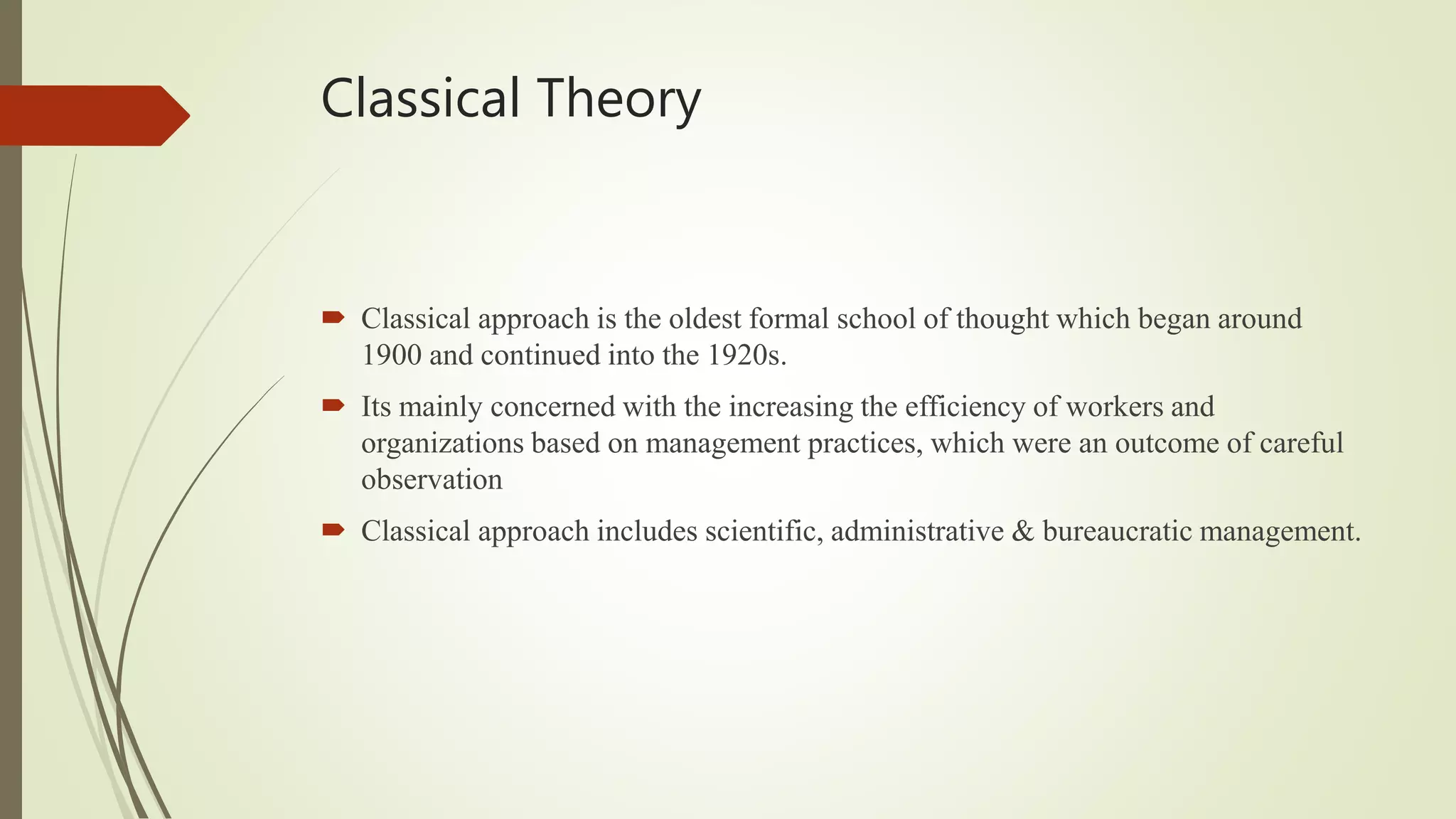Classical Approach of Management | PPTX