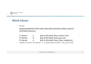 Classical Armenian – Morphology – Part 2 Nominal Morphology.pdf