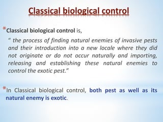 Classical biological control | PPTX