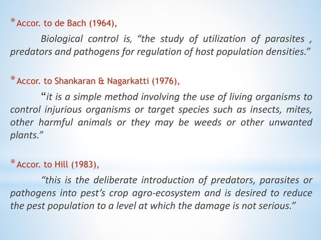 Classical biological control | PPTX | Agriculture | Industries