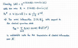 Classical communication over quantum channel | PDF