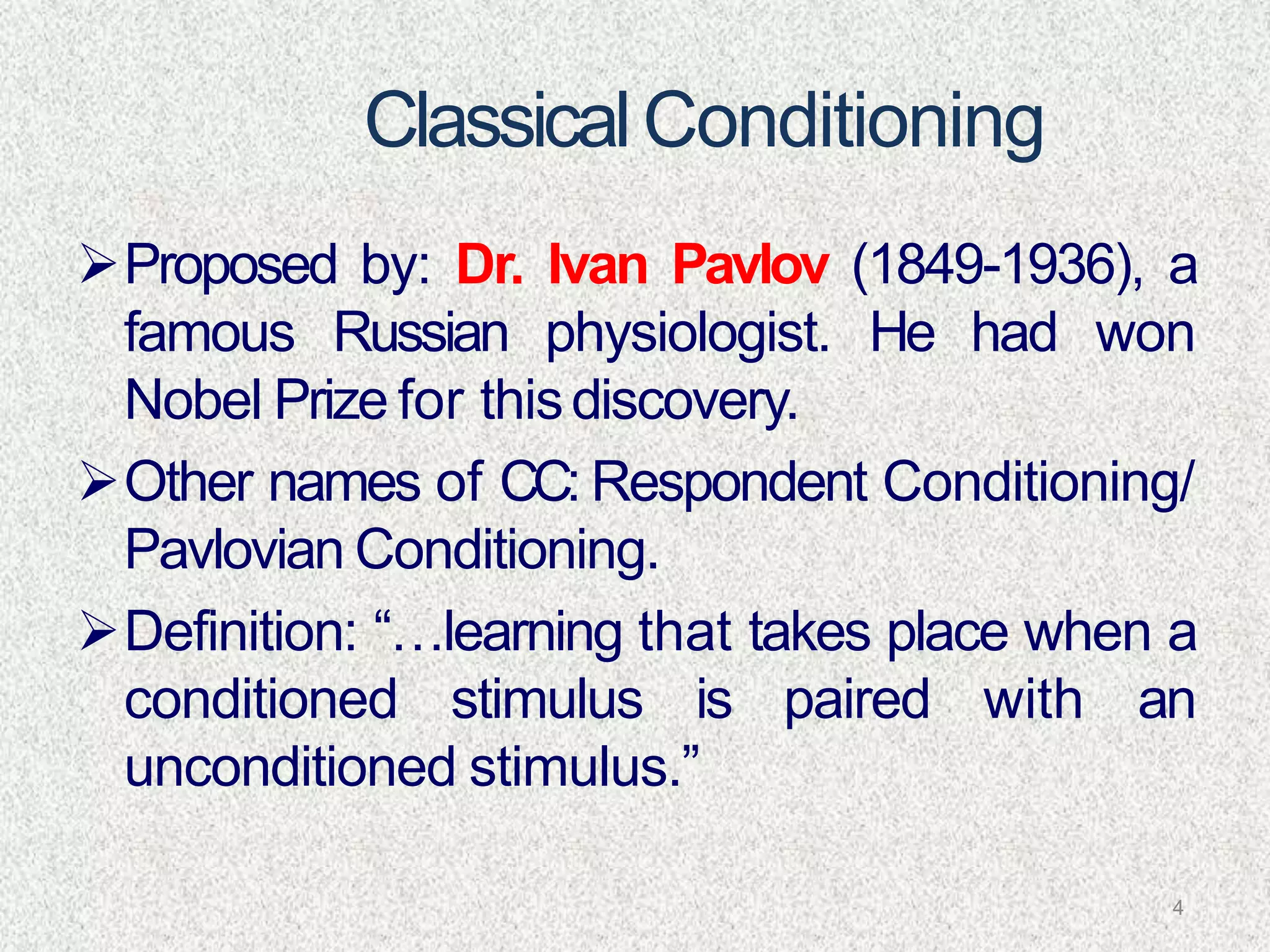 Classical conditional theory dr. babita | PPTX