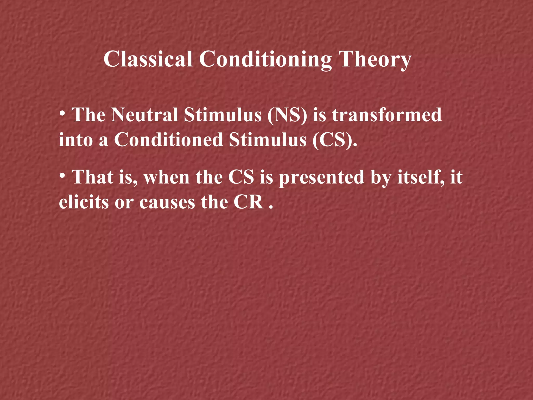 Classical Conditioning | PPT