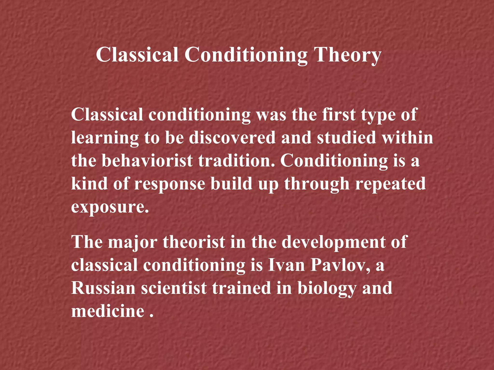 Classical Conditioning | PPT