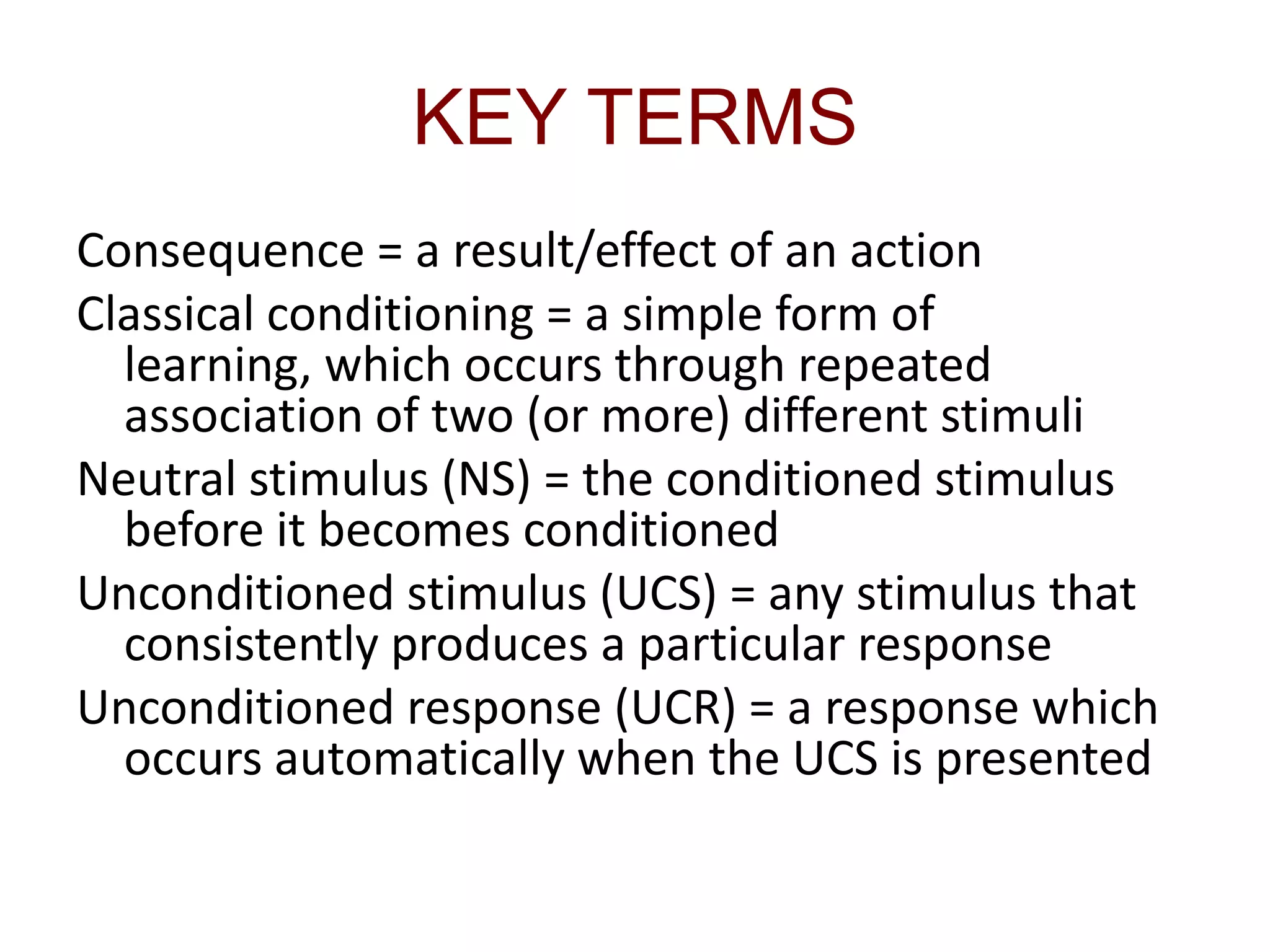 Classical conditioning | PPTX