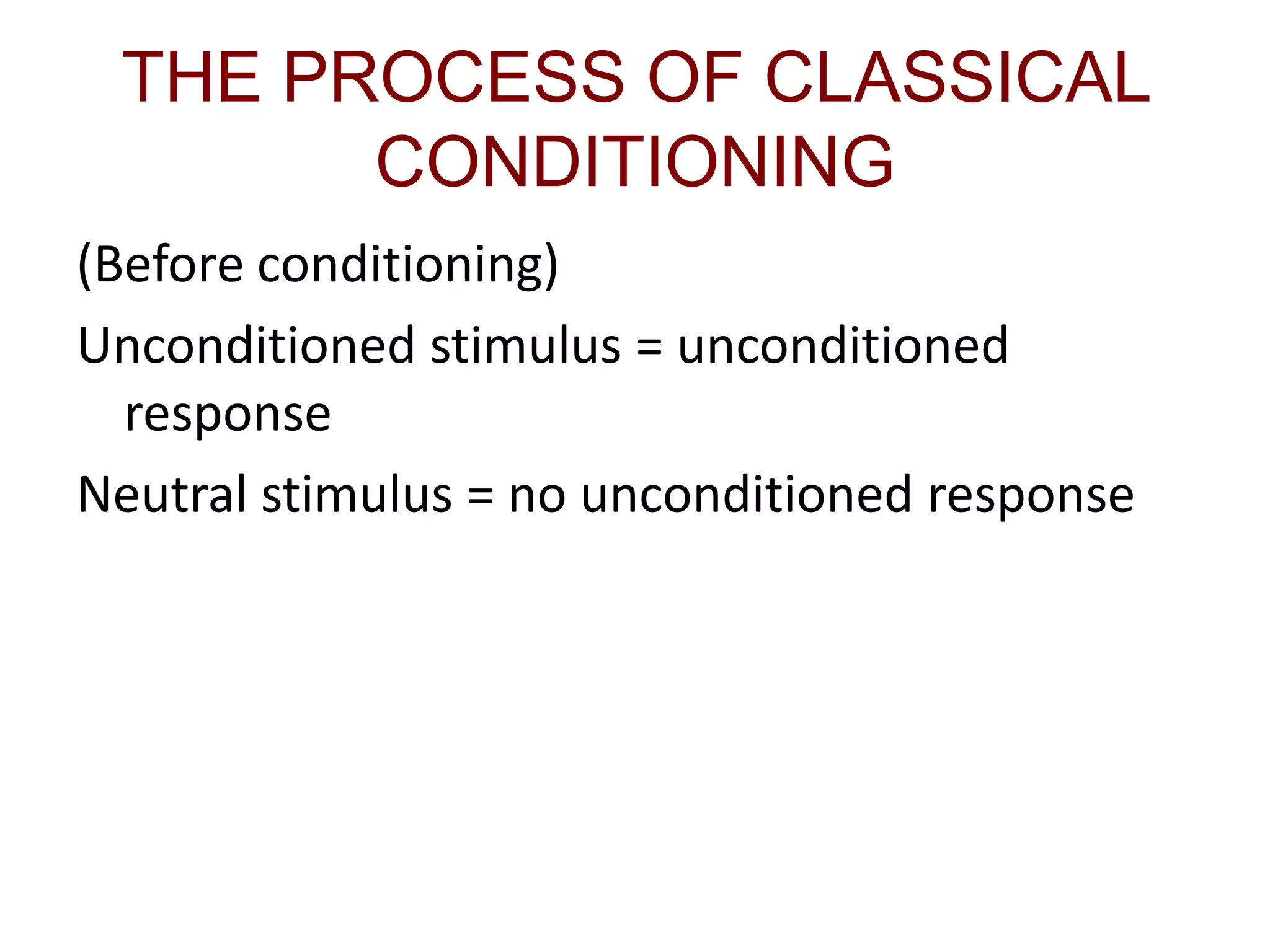 Classical conditioning | PPTX