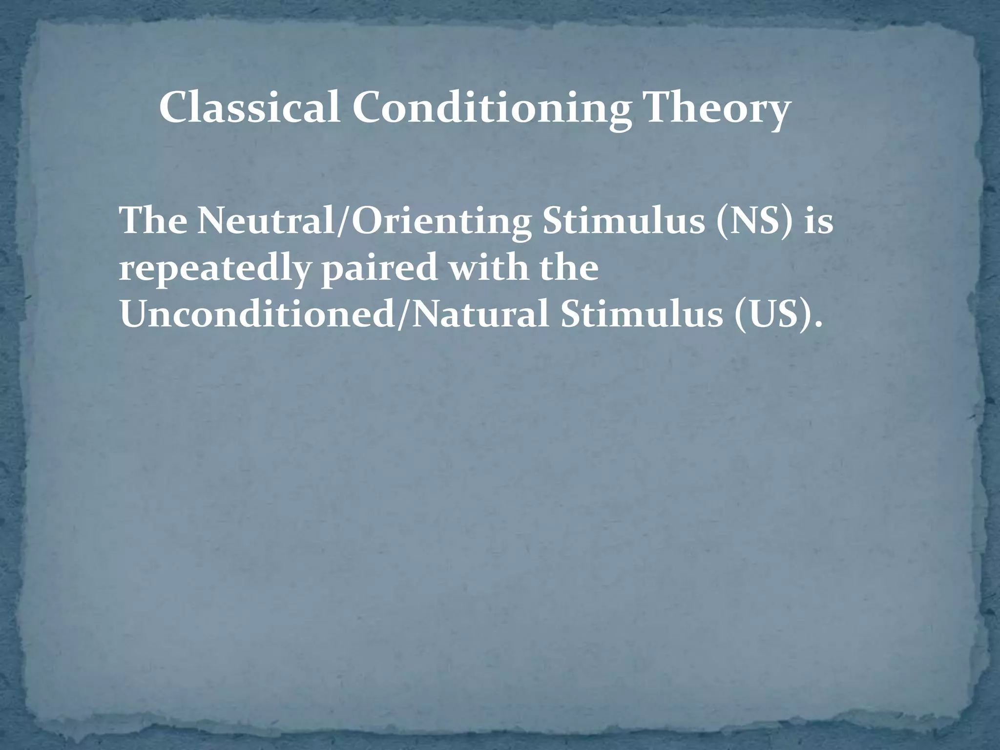 Classical conditioning | PPTX