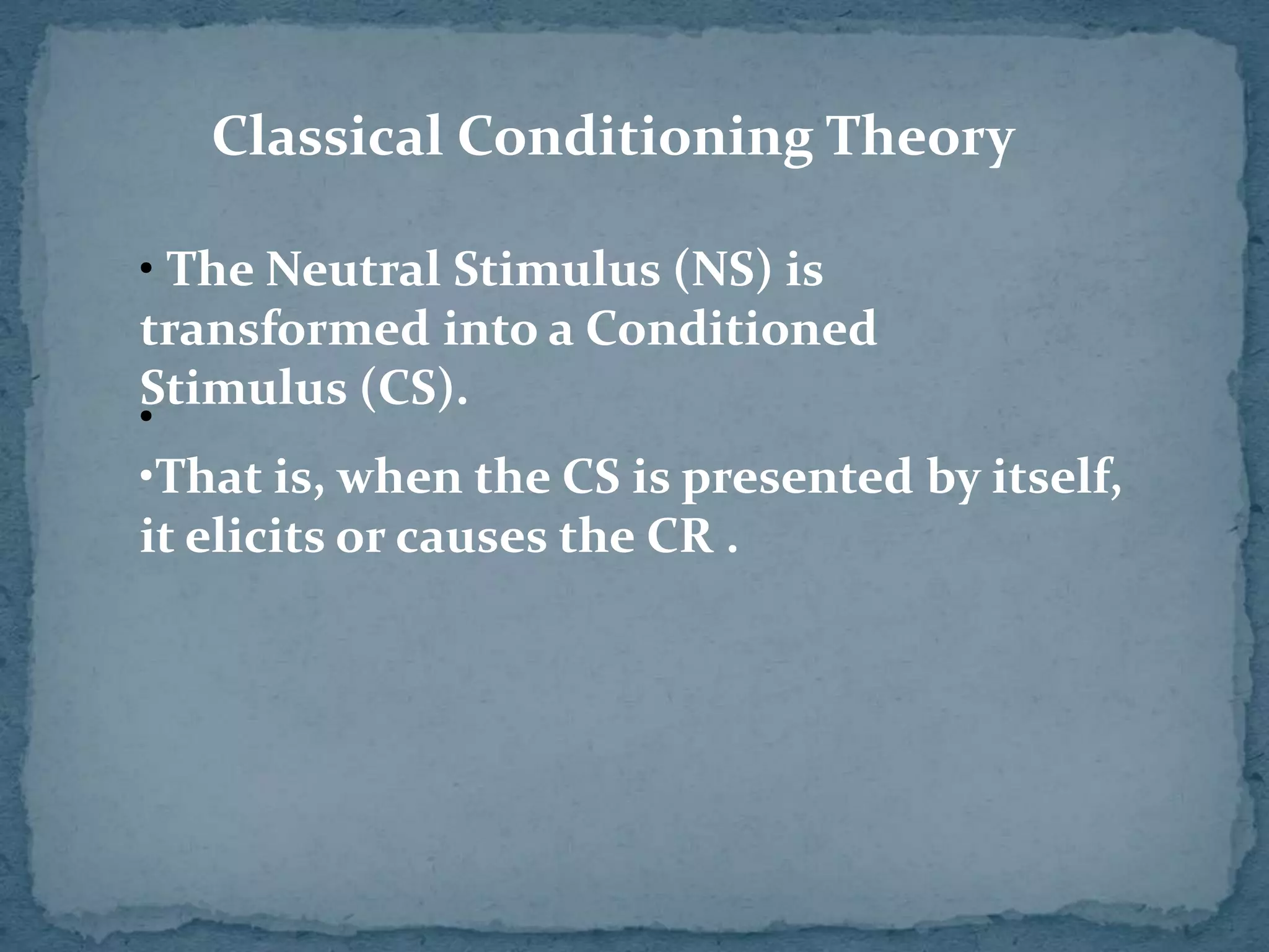 Classical conditioning | PPTX