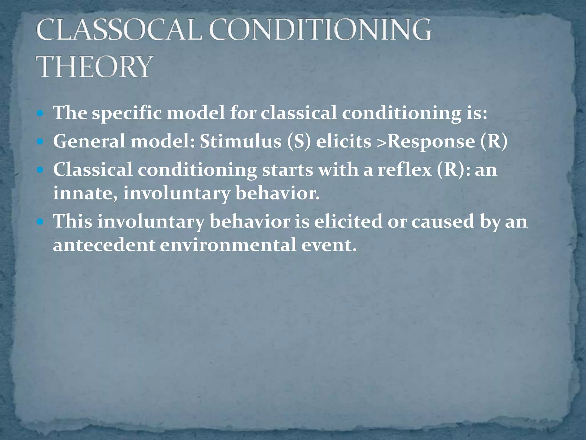 Classical conditioning | PPTX