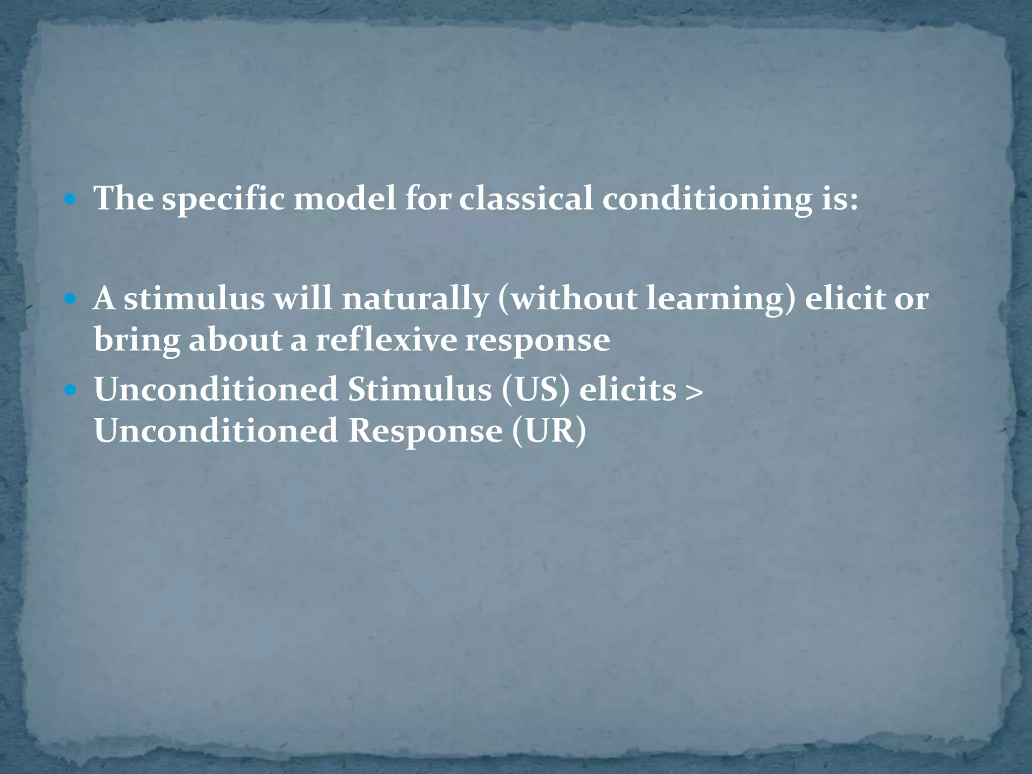 Classical conditioning | PPTX