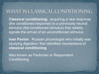 Classical conditioning | PPTX