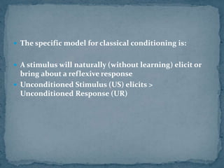 Classical conditioning | PPTX
