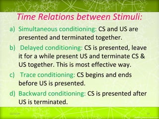 Classical conditioning | PPS