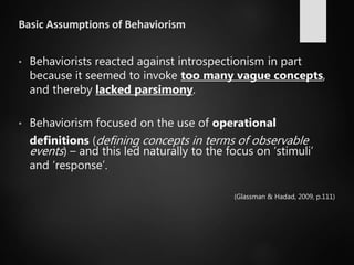 Behaviorism and Classical Conditioning | PPTX