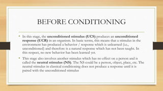 Classical conditioning | PPTX