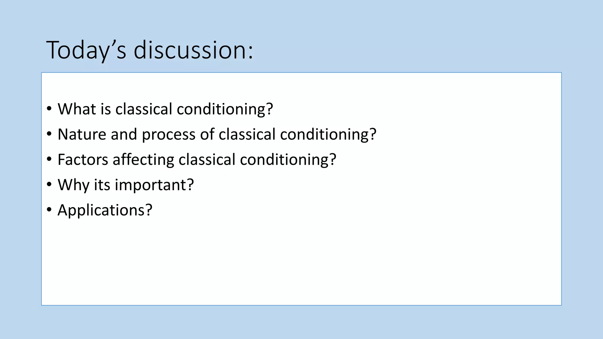 Classical Conditioning ppt | PPT