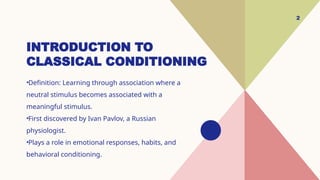 CLASSICAL CONDITIONING and important Impact | PPT