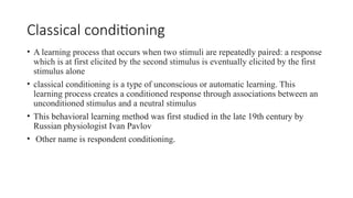 Classical conditioning b.ed notes by pavlov pptx(1).pptx