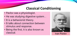 Classical Conditioning Theory of Learning | PPTX