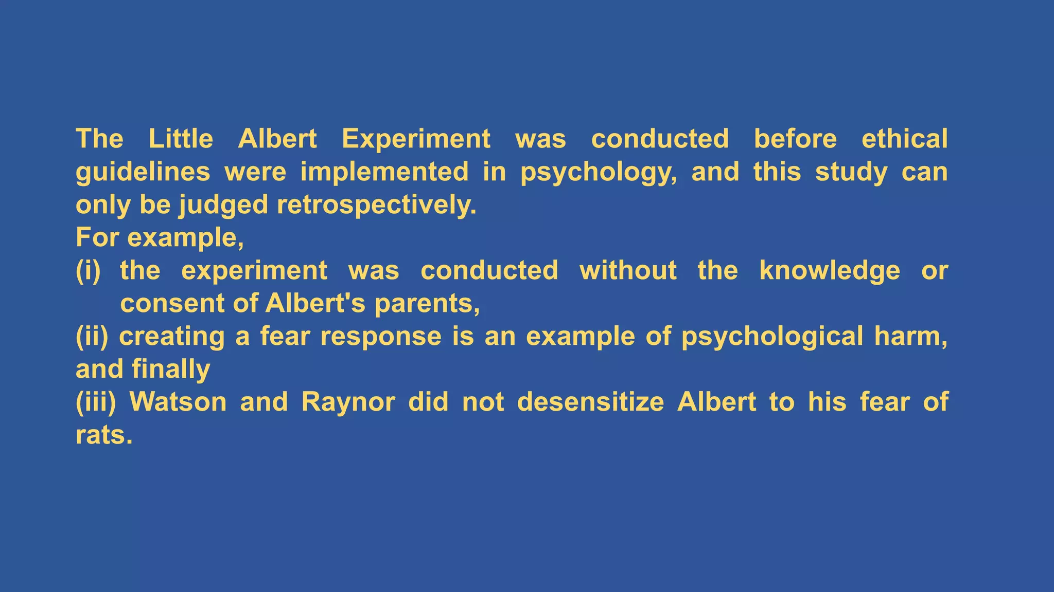 Classical conditioning little Albert's experiment | PPTX