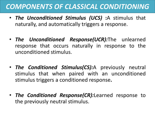 Classical conditioning theory | PPTX