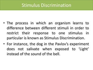 Classical conditioning theory | PPTX