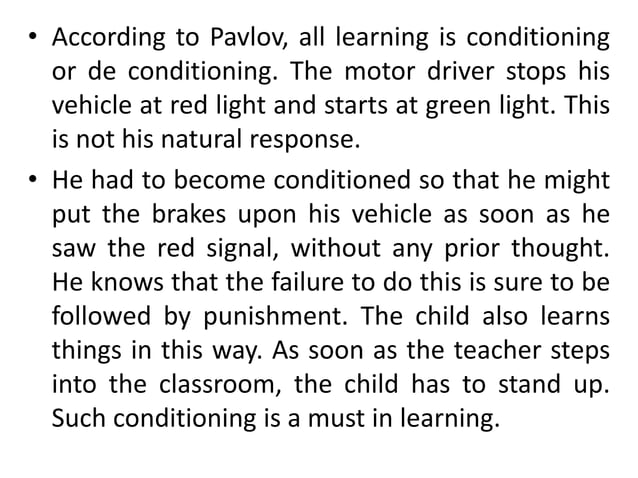 Classical conditioning theory | PPTX