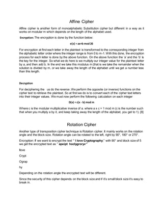 Classical crypto techniques | DOCX