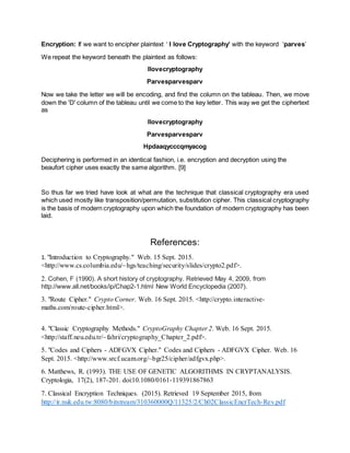 Classical crypto techniques | DOCX