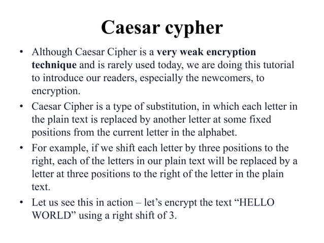 Classical cyphers python programming | PPTX