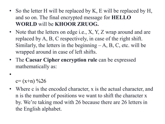 Classical cyphers python programming | PPTX