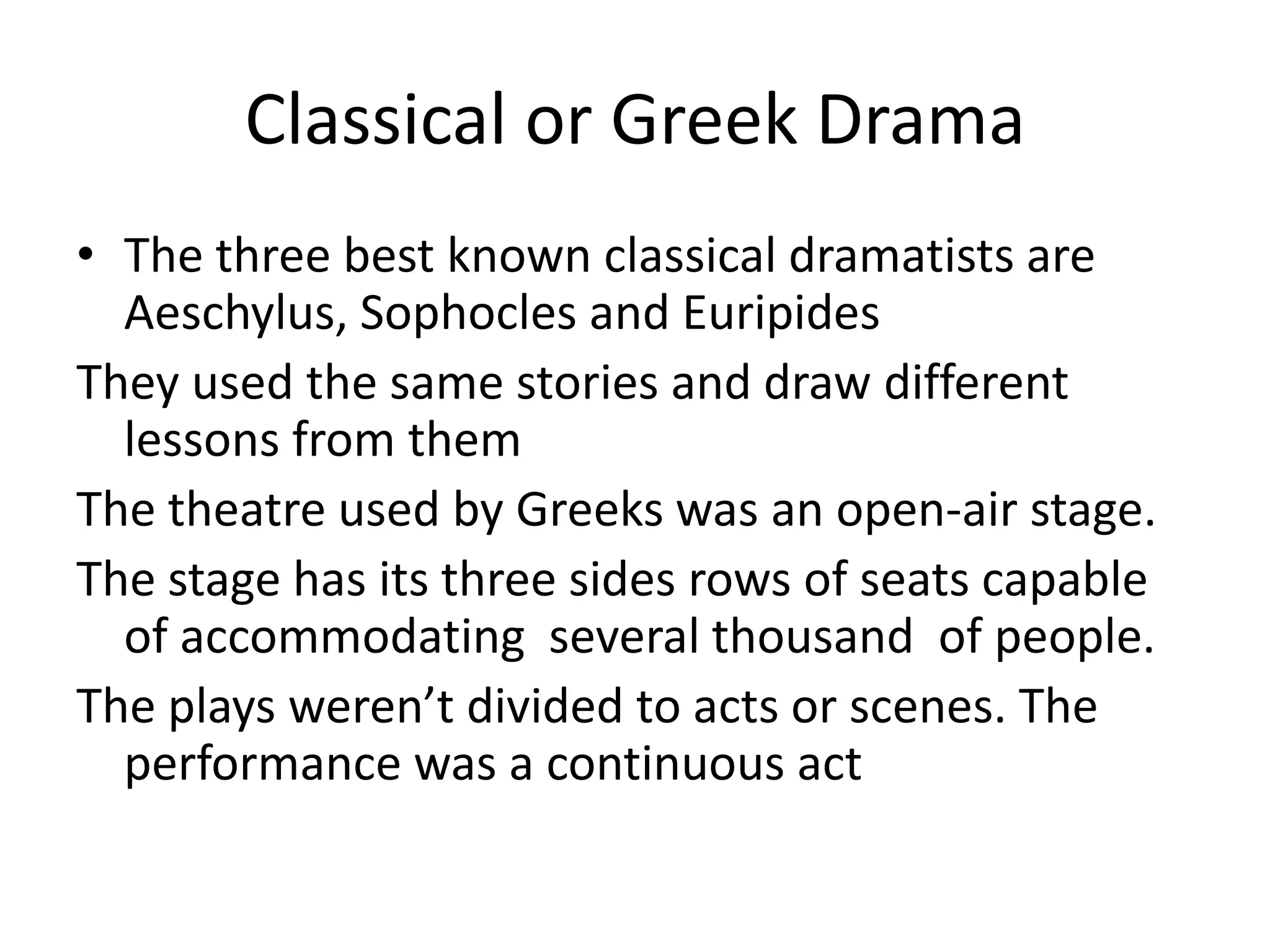 Classical drama | PPTX