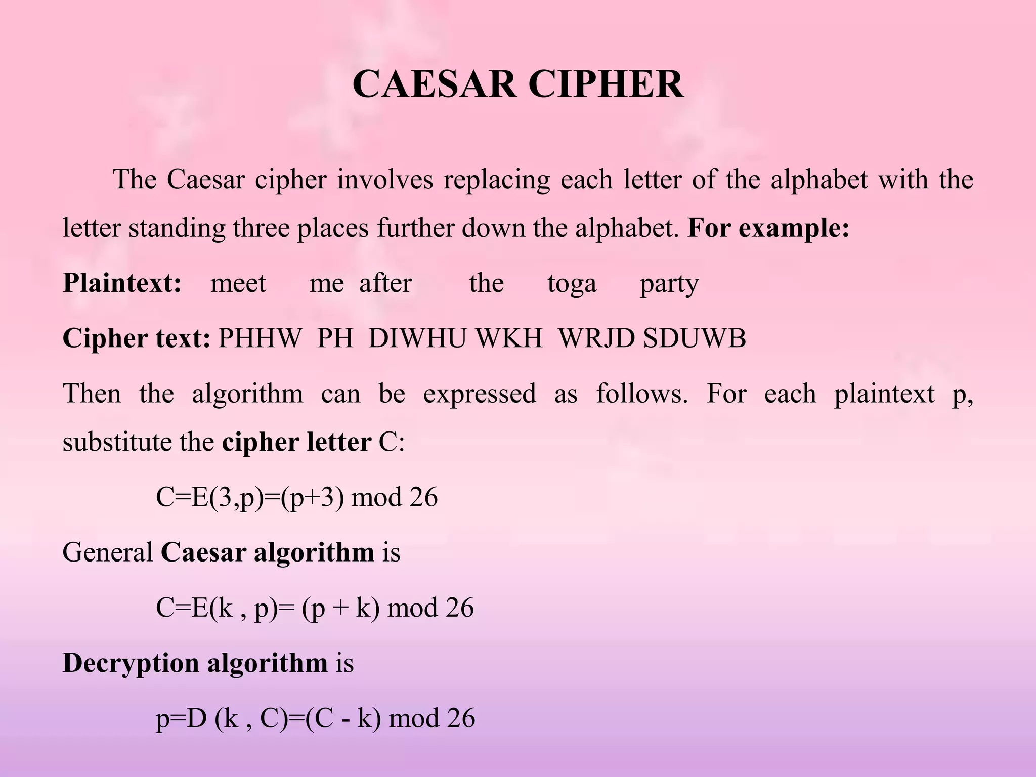 Classical encryption techniques | PPTX